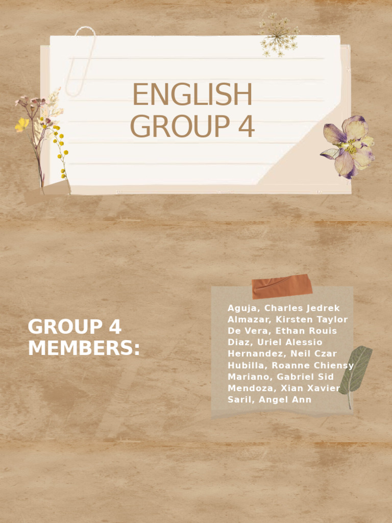 English Group 4 | PDF