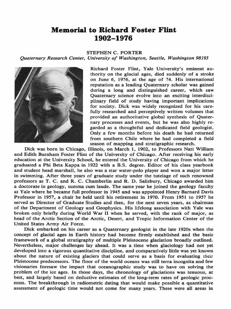 Richard Foster Flint | PDF
