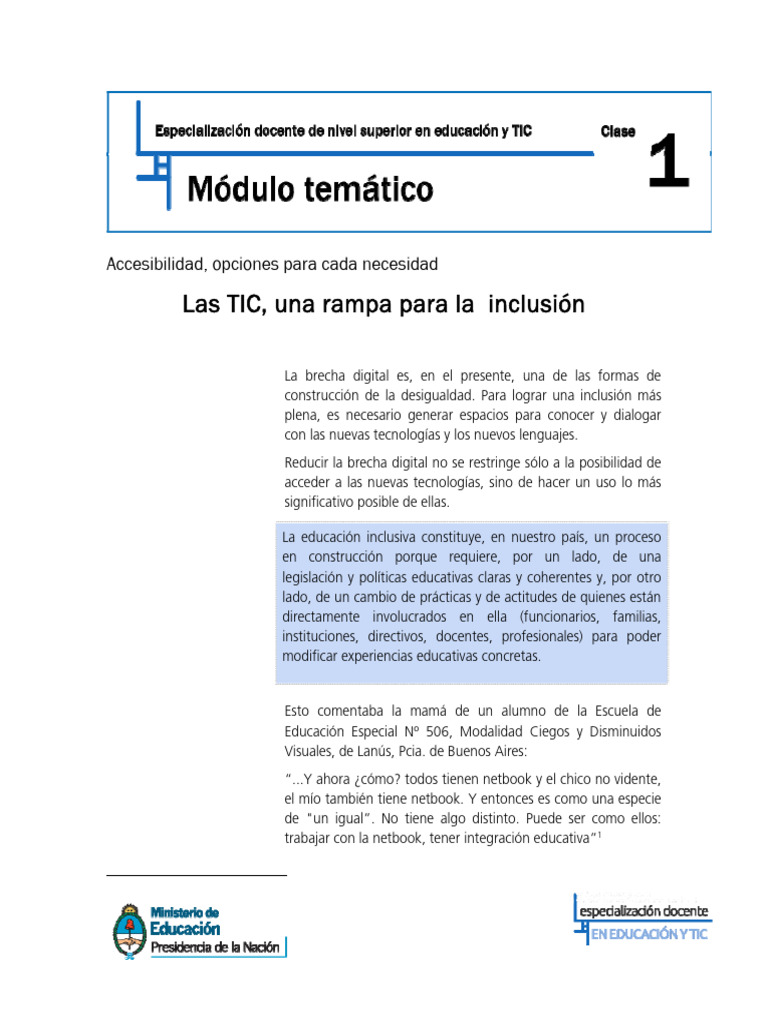 Accesibilidad Clase01 | PDF | Enseñando | Inclusión (Educación)