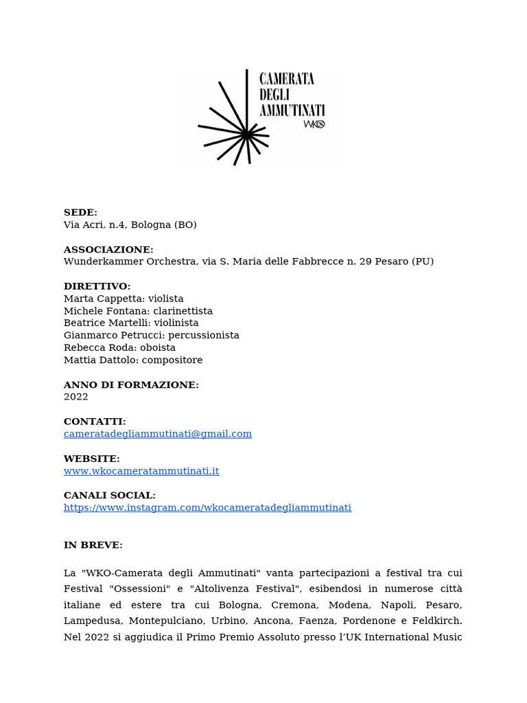 Presentazione WKO | PDF