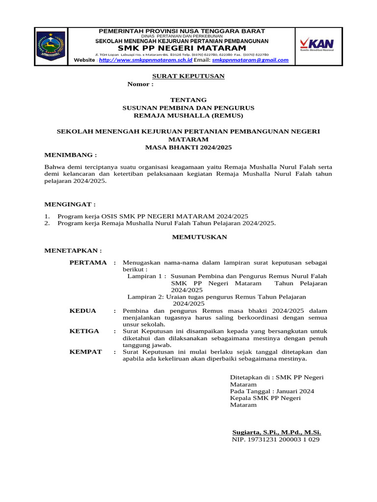 SK Remus 2024 2025-1 | PDF