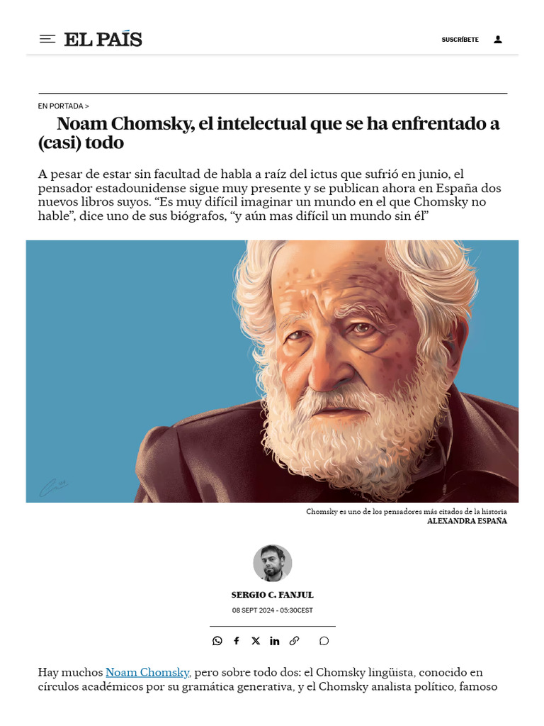 Noam Chomsky, El Intelectual Que Se Ha Enfrentado A (Casi) Todo - Ideas ...