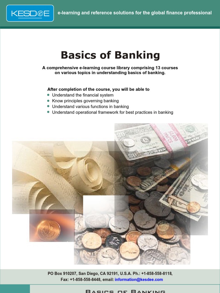 Basics of Banking: E-Learning and Reference Solutions For The Global ...