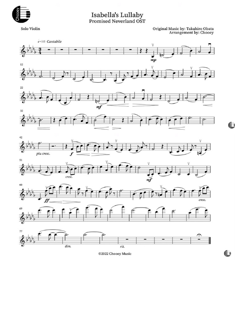 Isabella's Lullaby | PDF