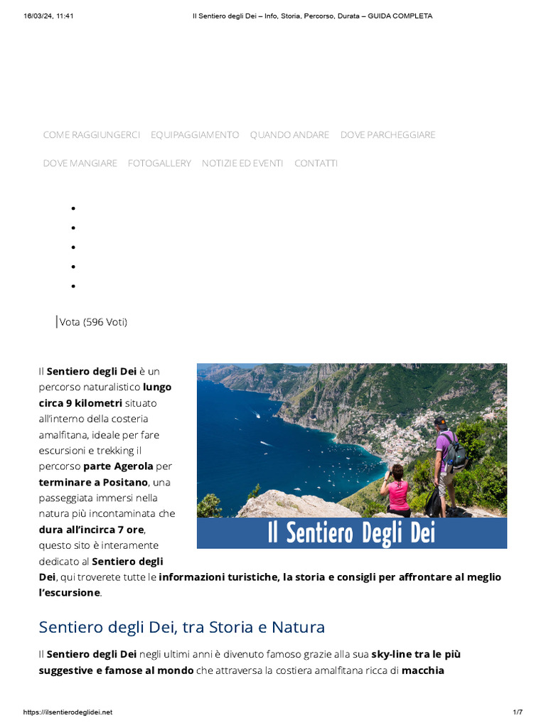 Il Sentiero Degli Dei - Info, Storia, Percorso, Durata - GUIDA COMPLETA ...