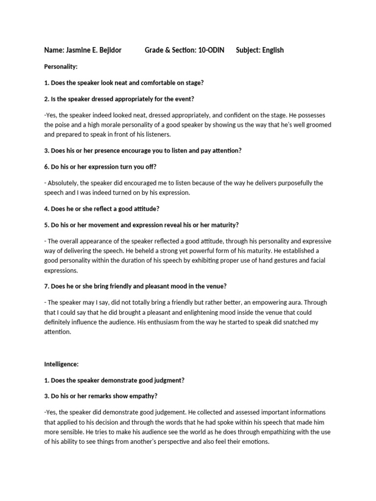 English Public Speaking | PDF