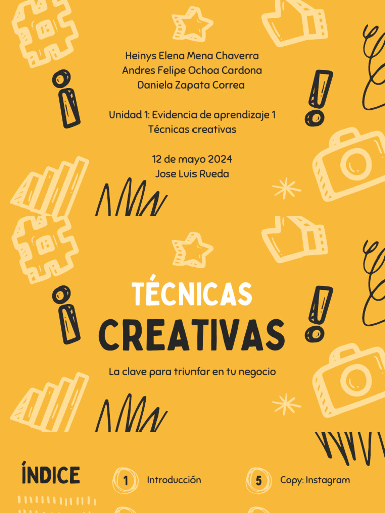 Grupo 2_Heinys_Mena_Tecnicas_Creativas | PDF