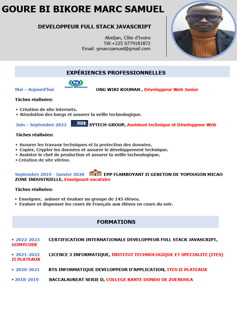 CV-DEV-GOUREBI-V6 (1) | PDF