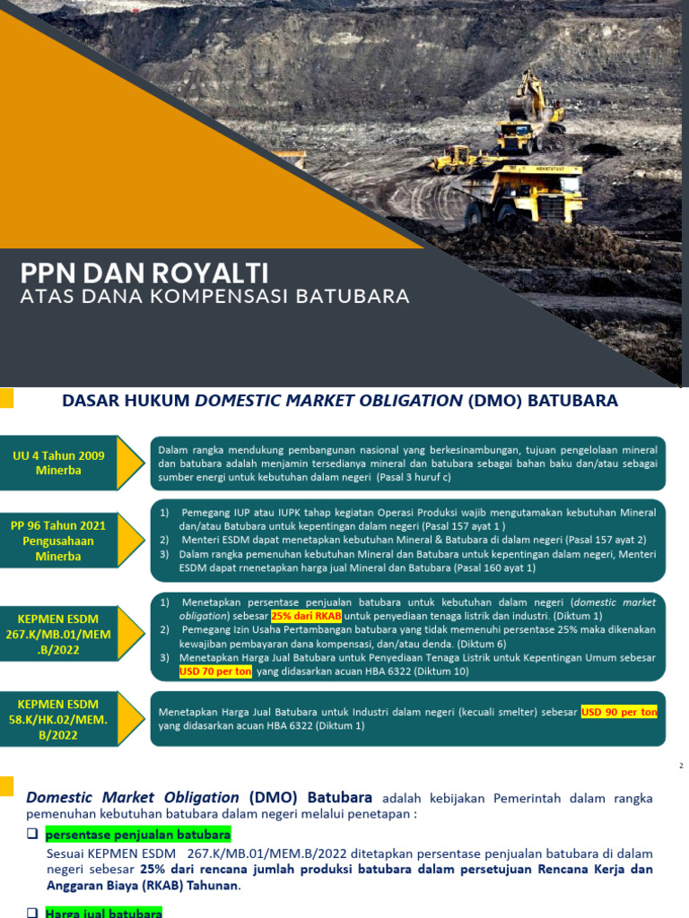 Slide PPN Dana Kompensasi Batubara 120623 Edit Final | PDF