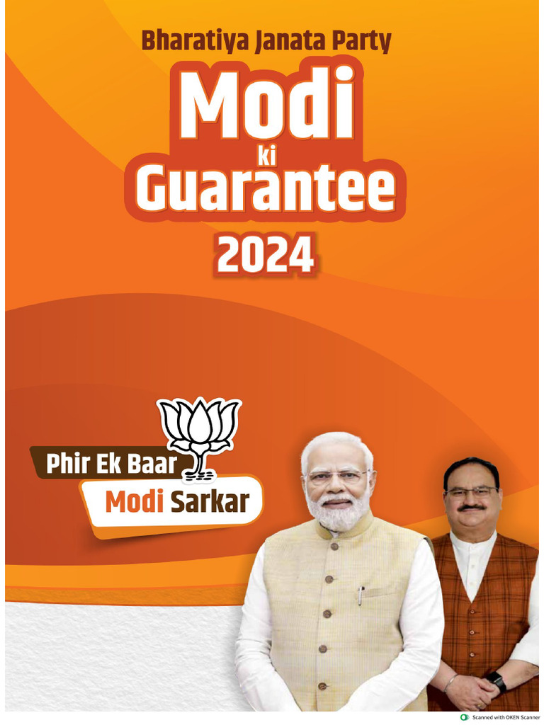 Modi Ki Guarantee Sankalp Patra English 0 080329 | PDF