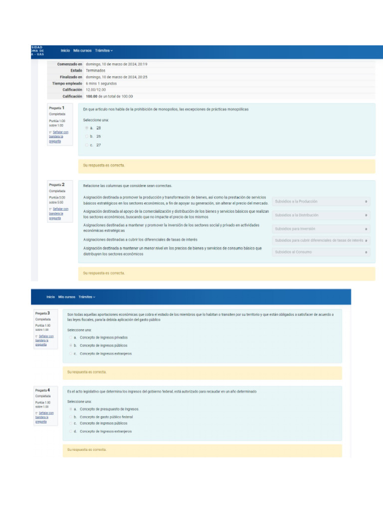 Examen Sem6 Derecho Economico | PDF