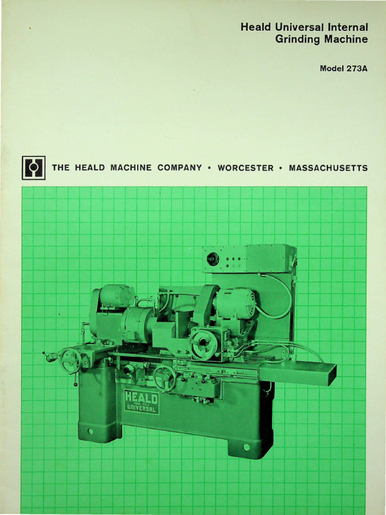 Heald Machine 273A Universal ID Grindr Machine Specifications | PDF