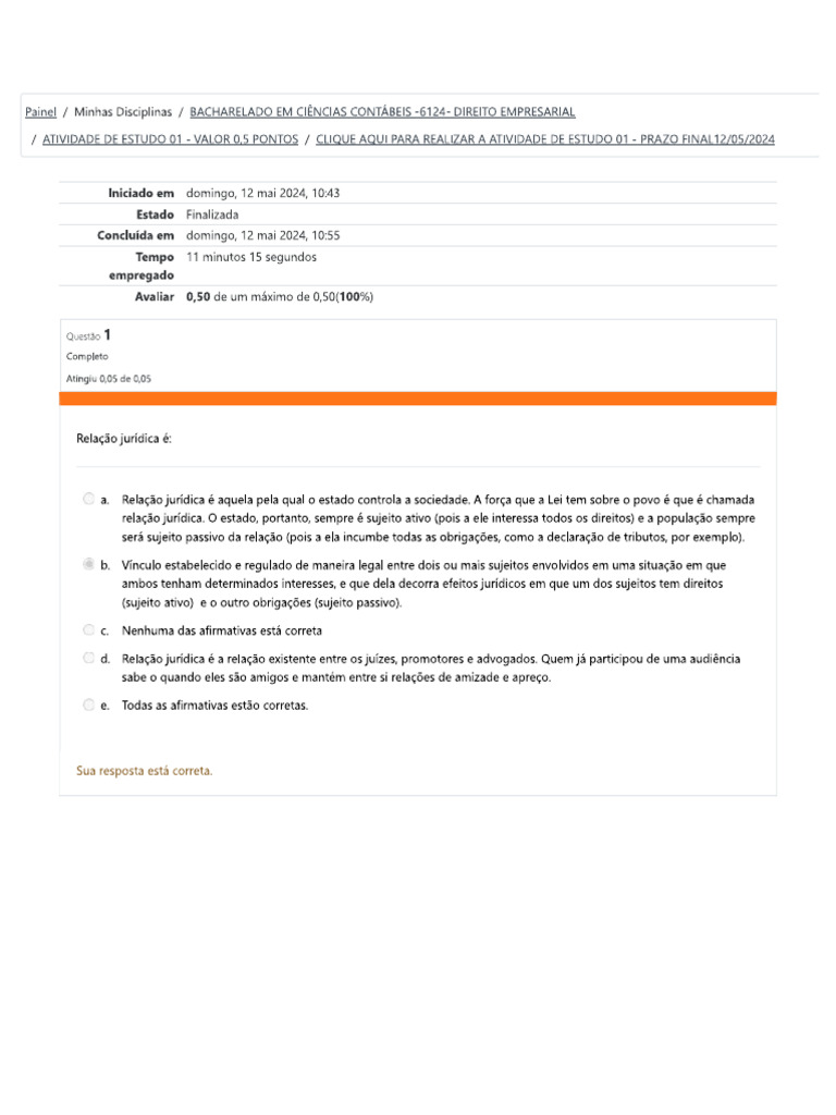 Clique Aqui para Realizar A Atividade D.. | PDF