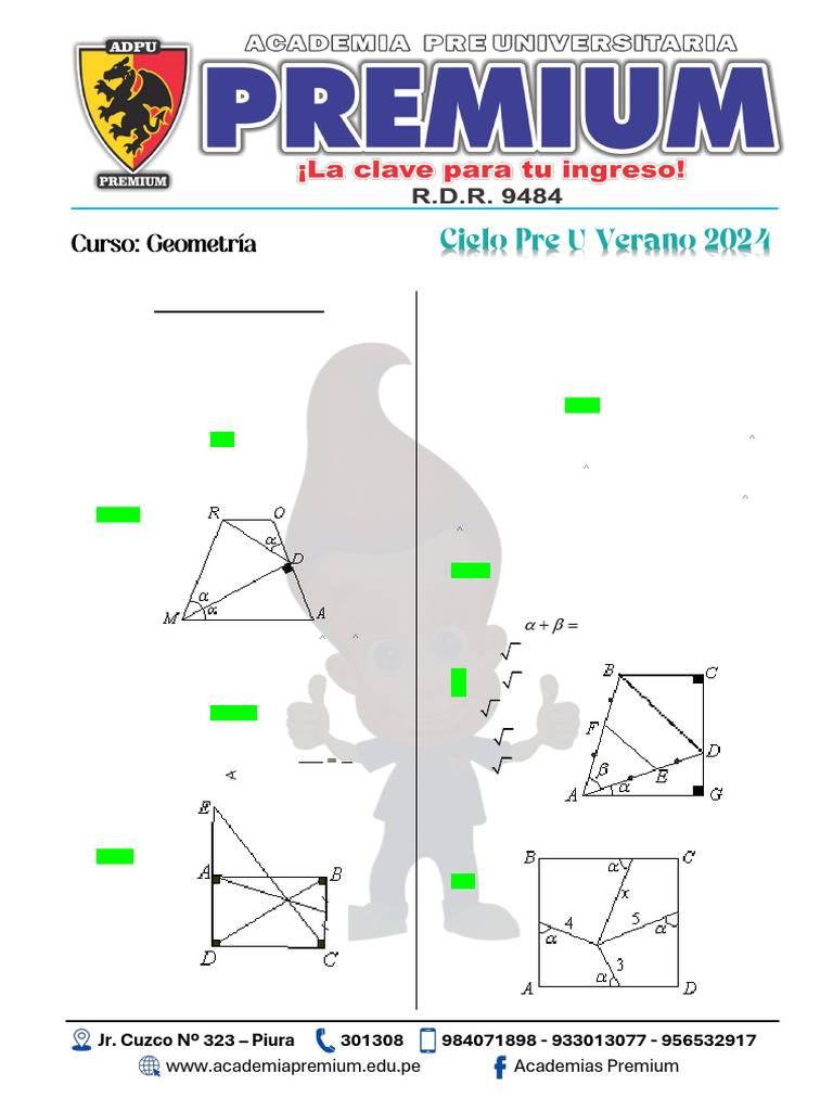 Geom-Pre U-Ver24-03 Cuadrilateros Claves | PDF
