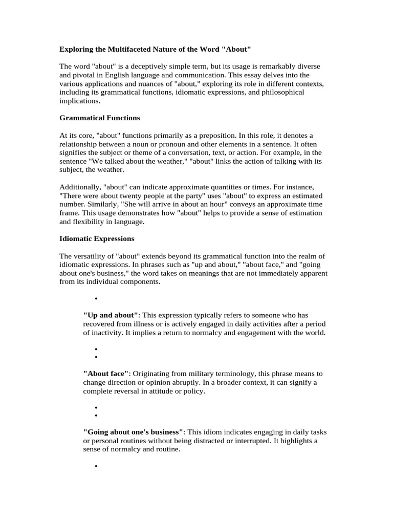 Exploring The Multifaceted Nature of The Word | PDF