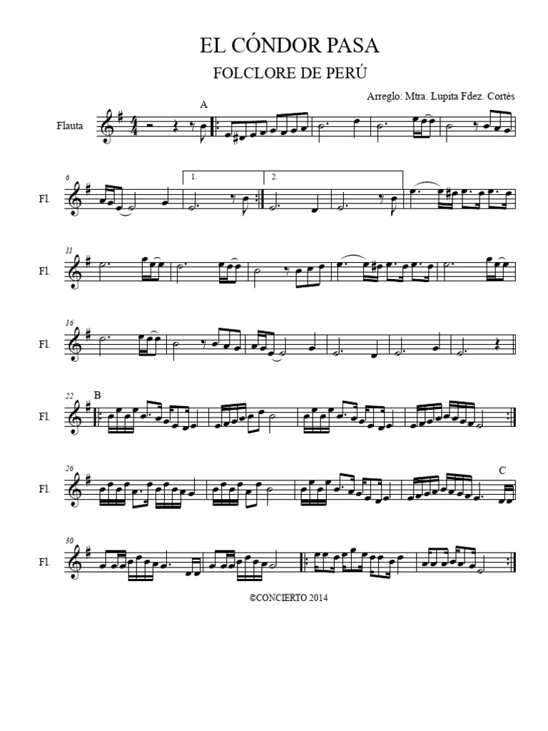 El Cóndor pasa Flauta | PDF