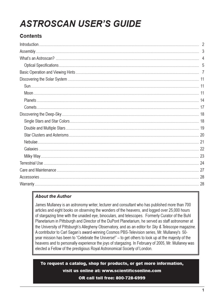 Astroscan Manual 2010 | PDF