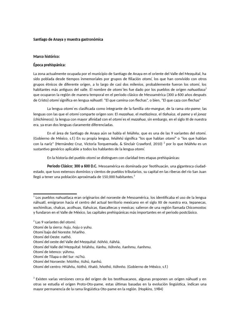 Marco Histórico Santiago de Anaya | PDF