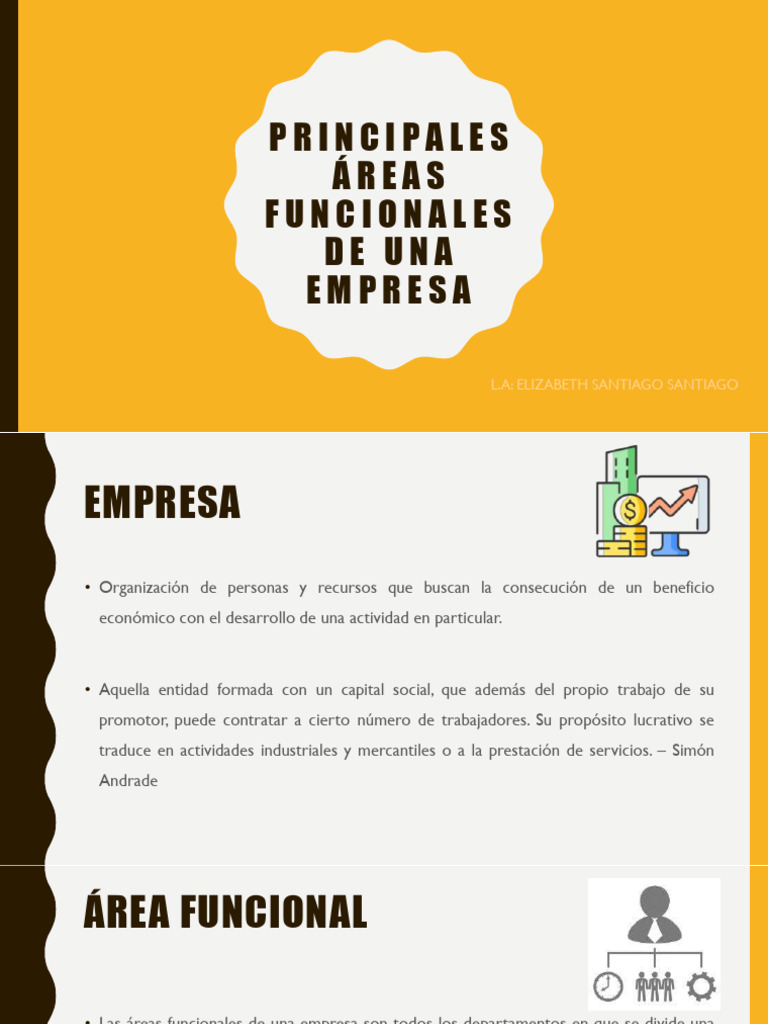 Principales Areas Funcionales | PDF