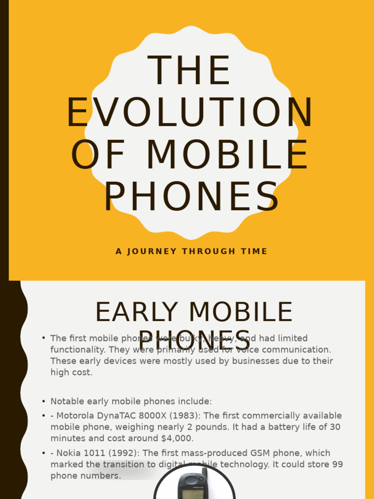 Evolution of Mobile Phones Updated | PDF | Smartphone | Mobile Phones