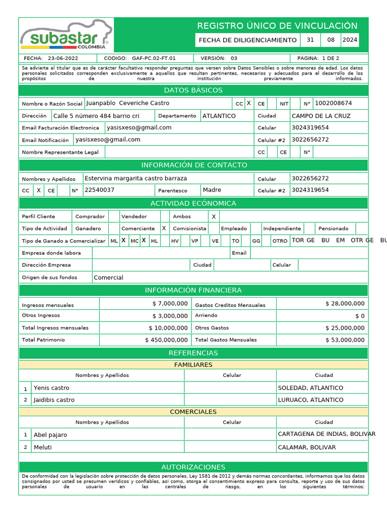 Registro 1002008674 | PDF