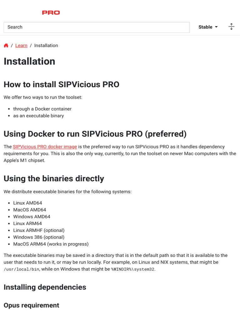 Installation - SIPVicious PRO - The Offensive RTC Security Toolset ...