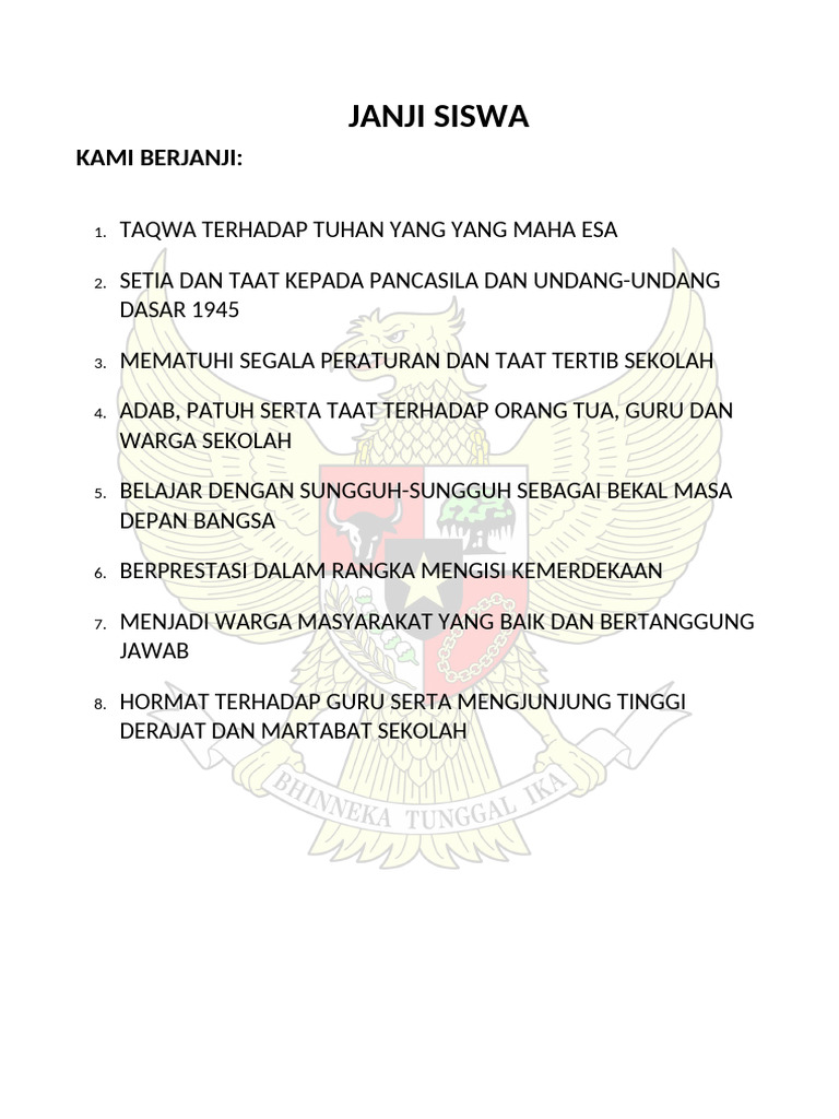 JANJI SISWA | PDF