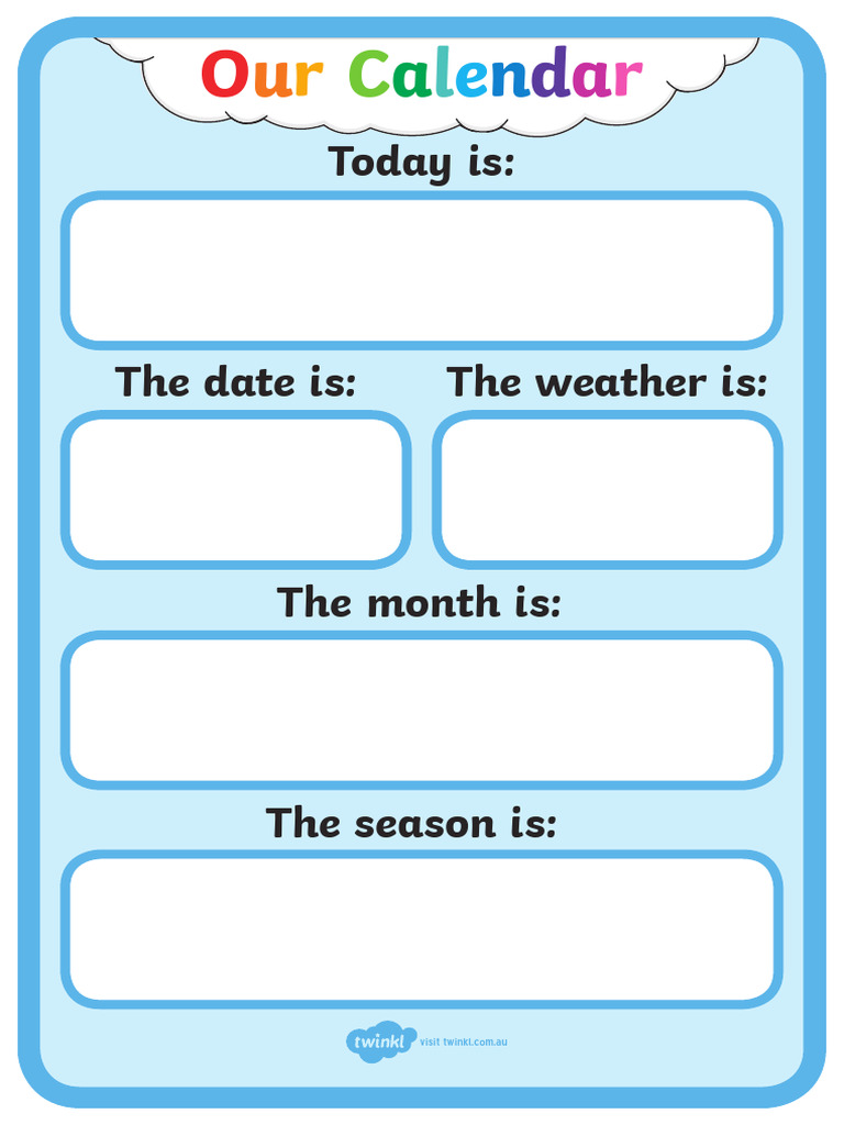 Au C 035 Daily Calendar Weather Chart - Ver - 11 CALENDARIO CADA CURSO ...