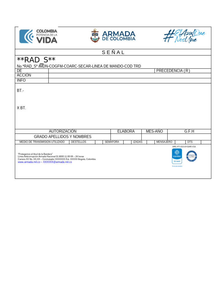 Formato Señal Arc FT 010 Aygar v16 | PDF