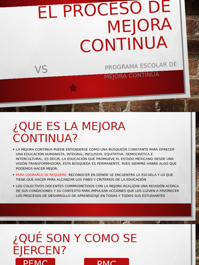 El Proceso de Mejora Continua | PDF