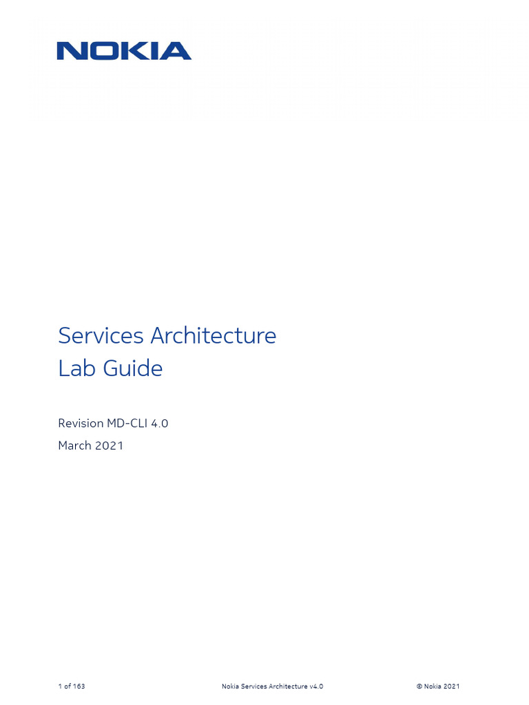 Nokia Services Architecture (Lab Guide) v4.0 | PDF