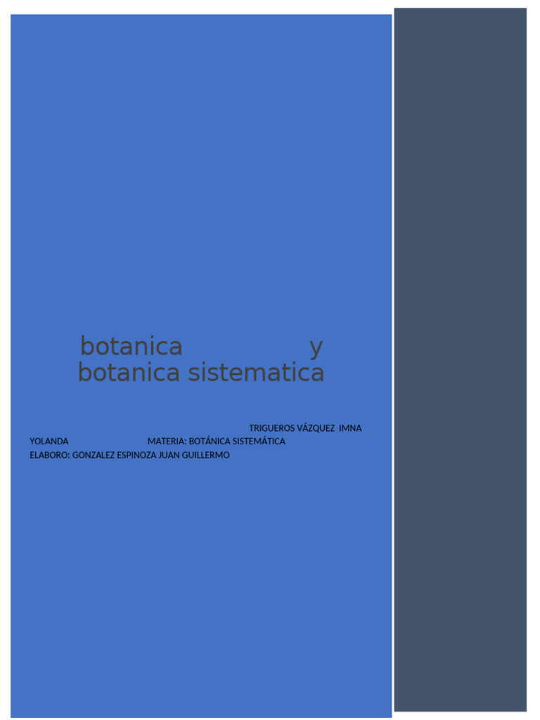 Botanica Sistematica | PDF