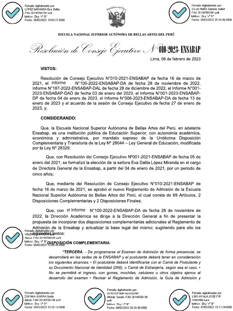 Rce 010 2023 Ensabap | PDF