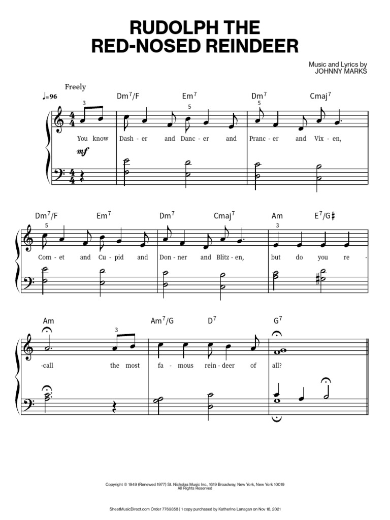 Rudolph (Piano) | PDF