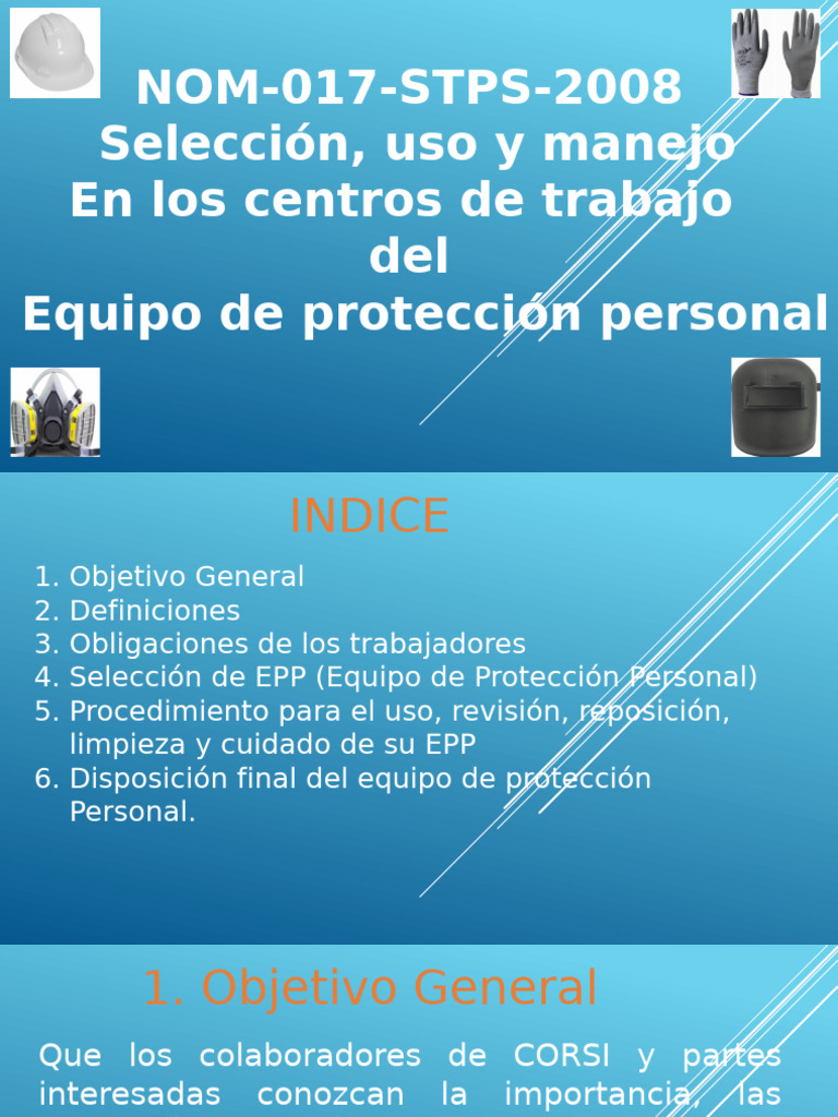 EPP Nom-017-Stps CORSI | PDF | Technologie et ingénierie