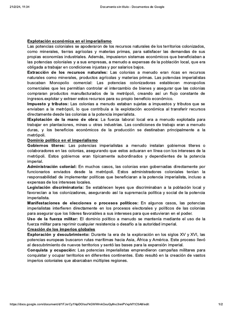 Documento Sin Título - Documentos de Google | PDF