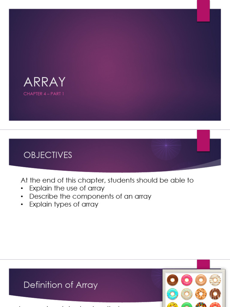 Chapter 4 - ARRAY | PDF