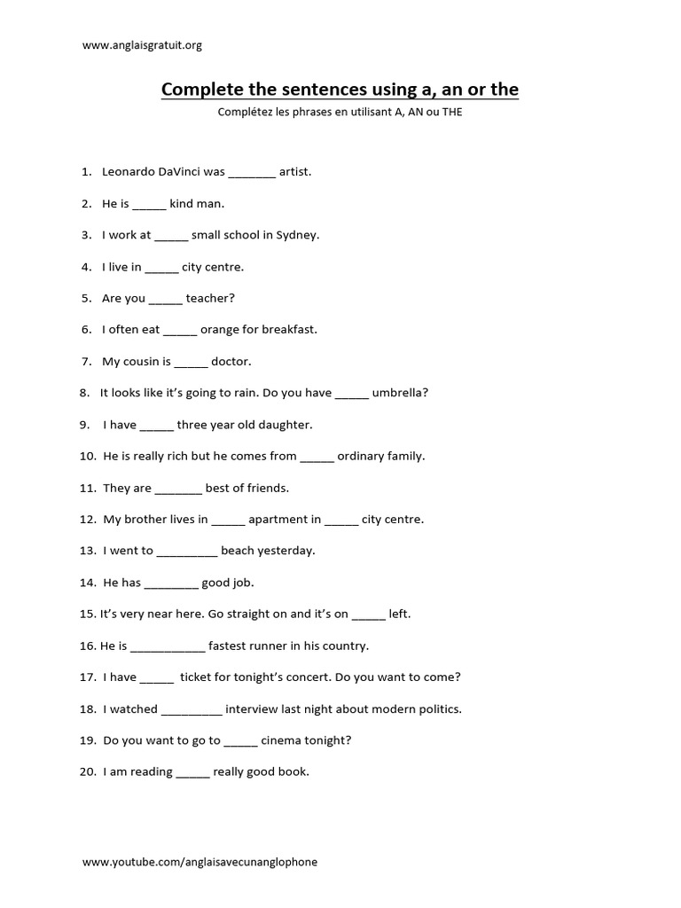 Completez Les Phrases | PDF