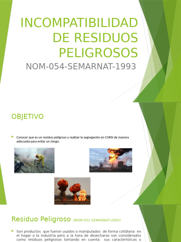 Incompatibilidad de Residuos Peligrosos | PDF