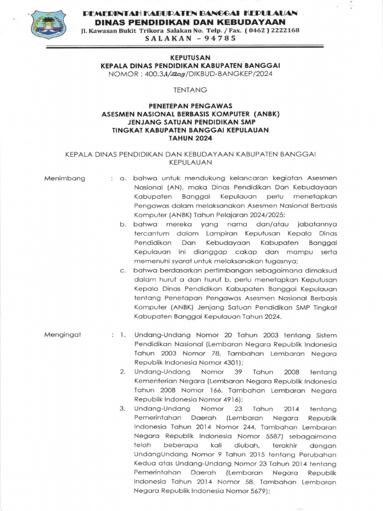 SK Pengawas Silang | PDF