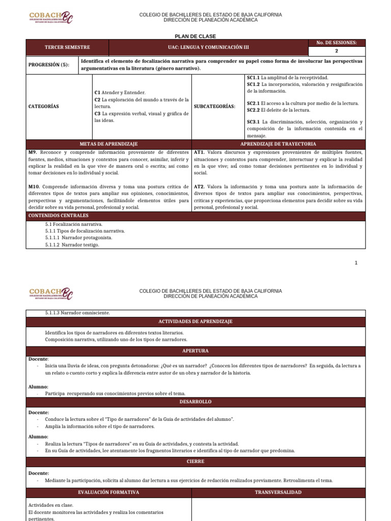 LYCIII - Progresión 5 | PDF