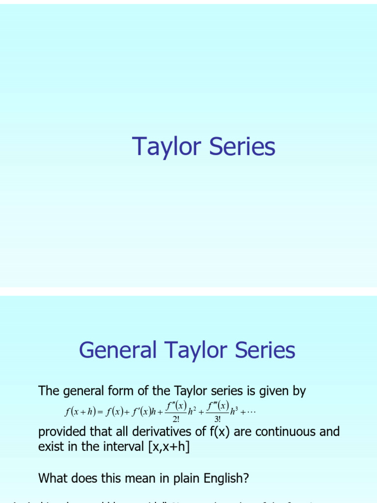 Taylor Series | PDF