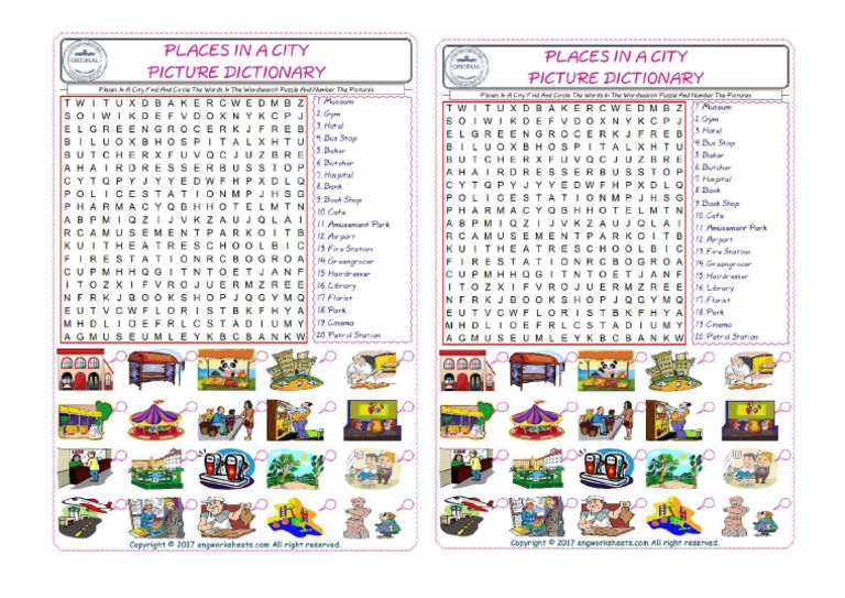 Places Wordsearch | PDF