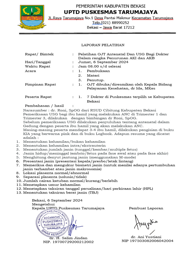 EKIN OJT USG 060924 | PDF