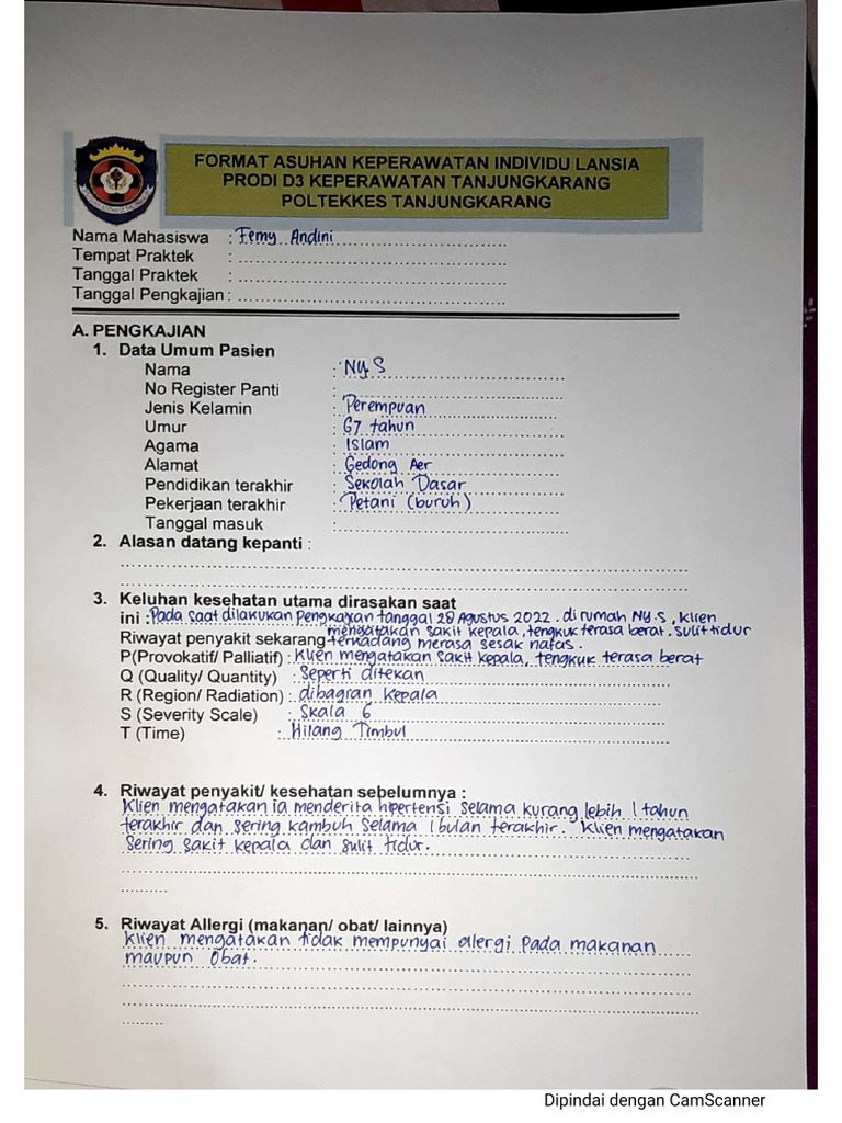 Askep Gerontik Femy Andini | PDF