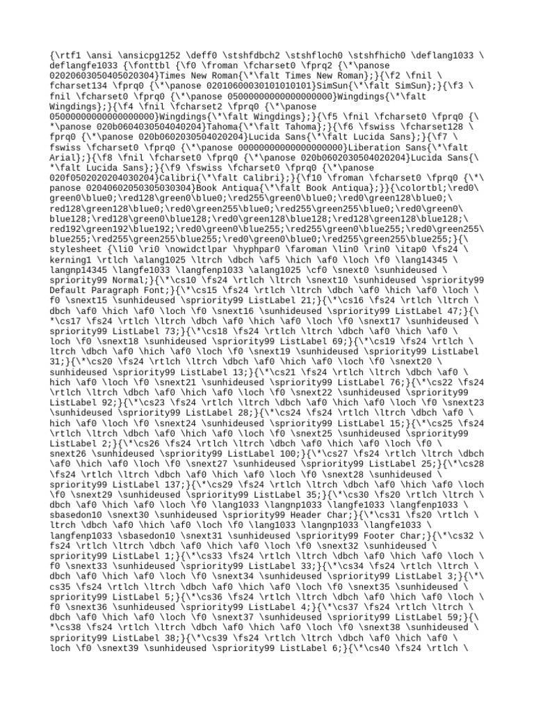 Understanding RTF Document Structure | PDF | Html | Teaching Methods ...