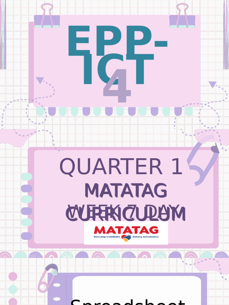 Epp-Ict 4 Week 7 Matatag q1 | PDF