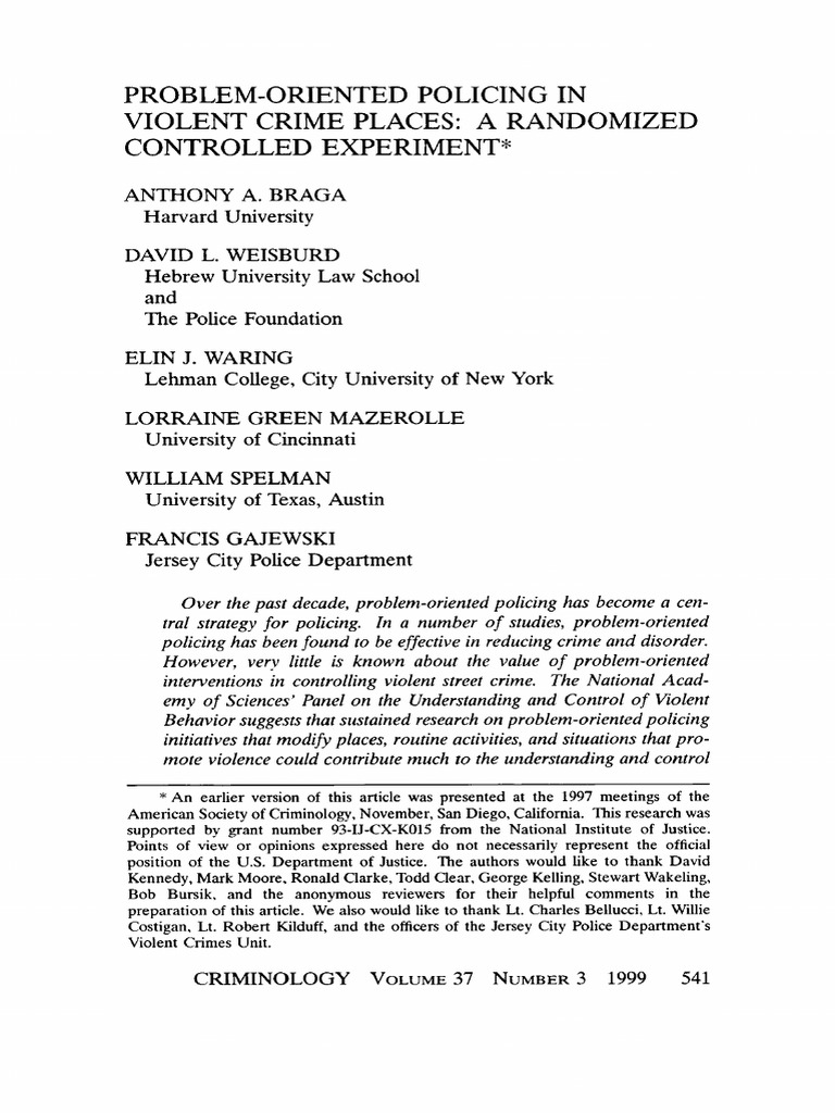 4 - Libro Problem Oriented Policing in Violent Cri | PDF