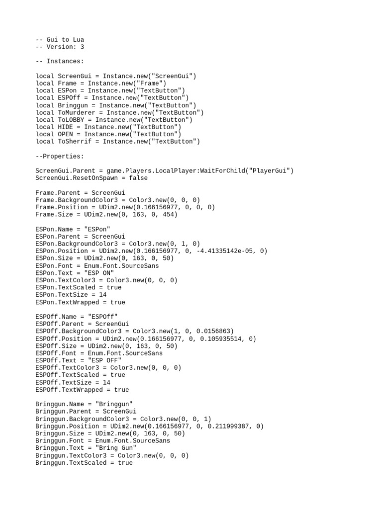Roblox Murder Mystery 2 GUI | PDF