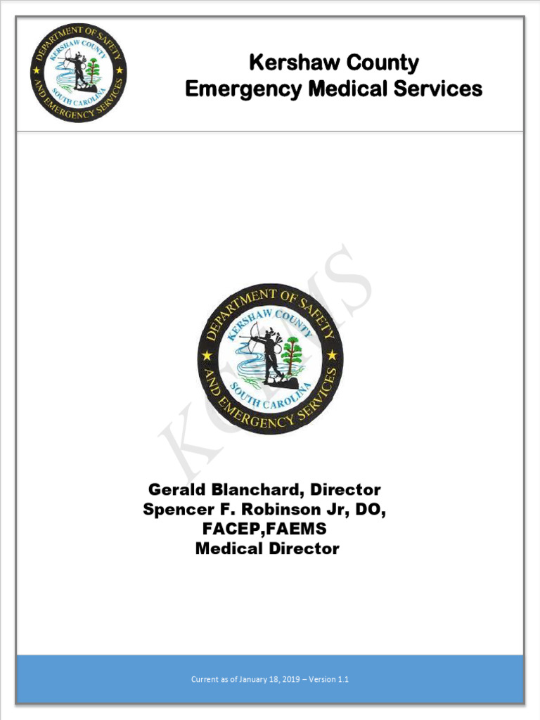 Kershaw County EMS Clinical Operating Guidelines | PDF | Cardiac Arrest ...
